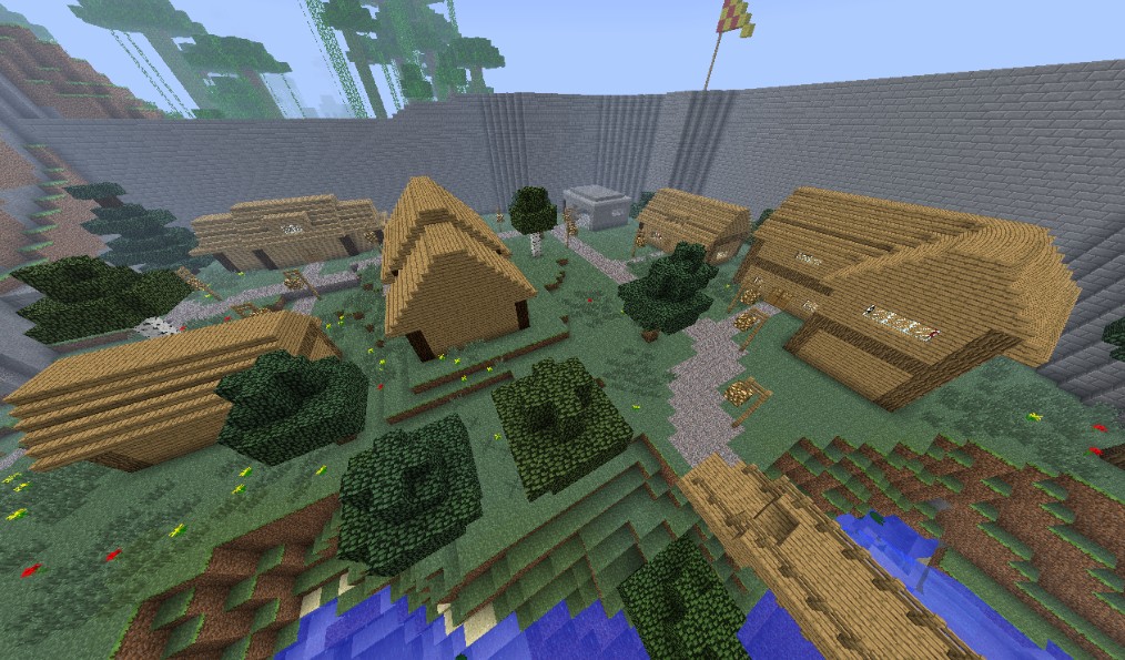 Large mountainside city Minecraft Map