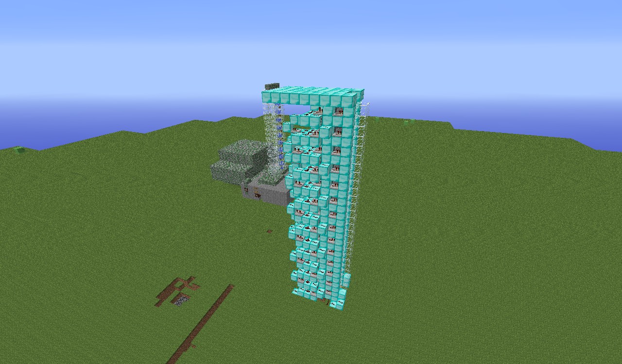 elevator and mob grinder Minecraft Map