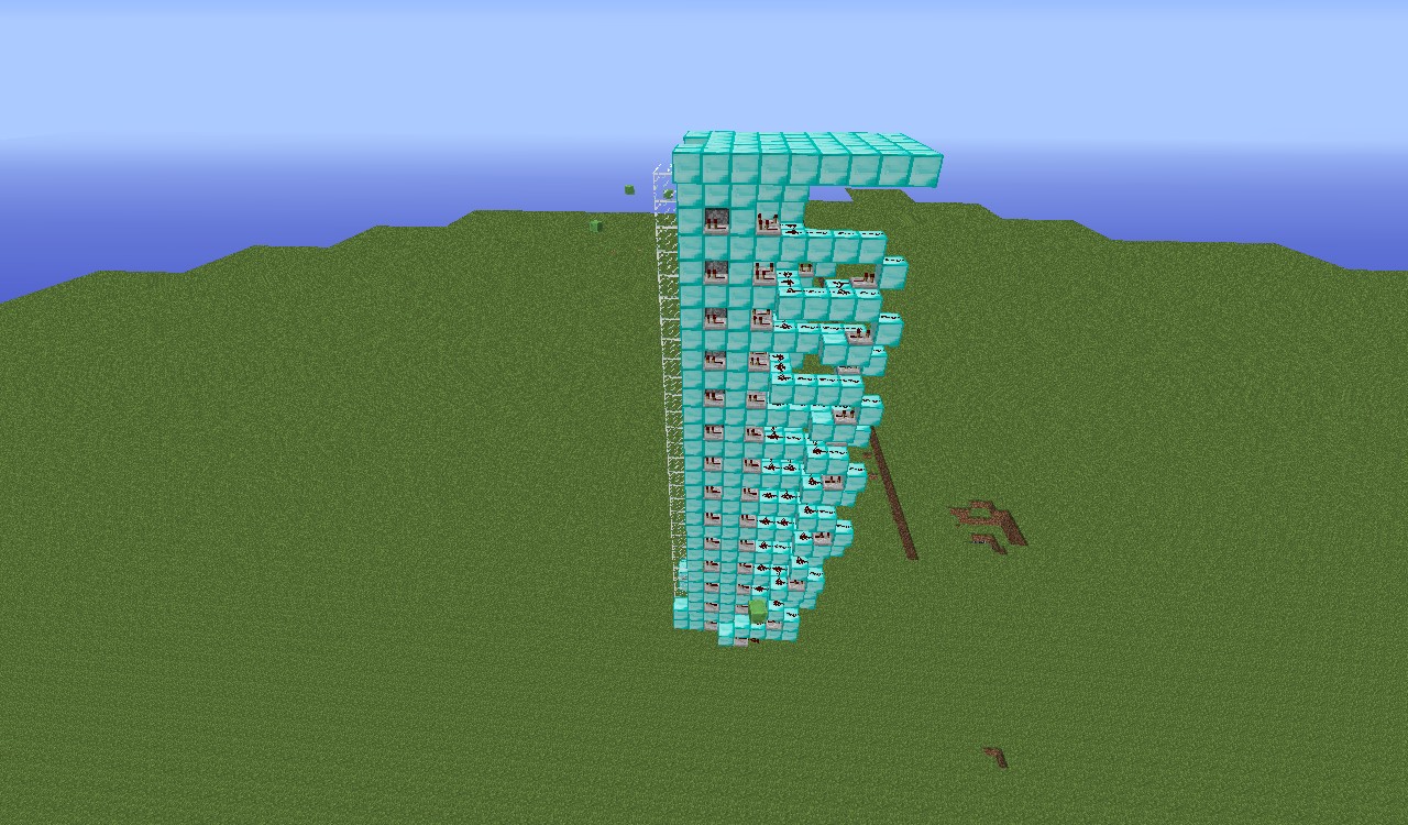 elevator and mob grinder Minecraft Map