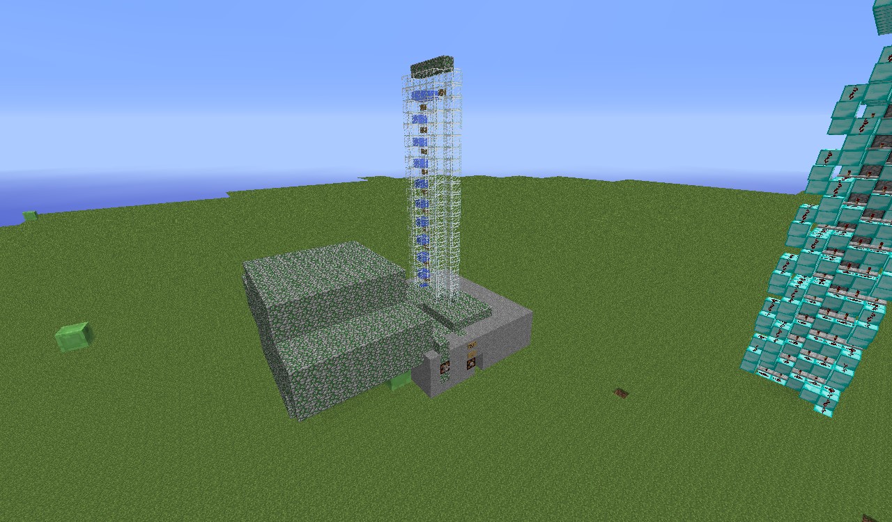 elevator and mob grinder Minecraft Map