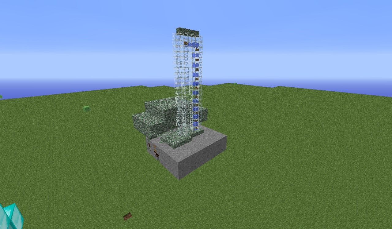 elevator and mob grinder Minecraft Map