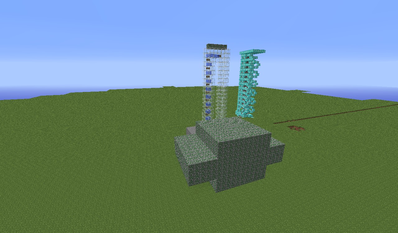 elevator and mob grinder Minecraft Map