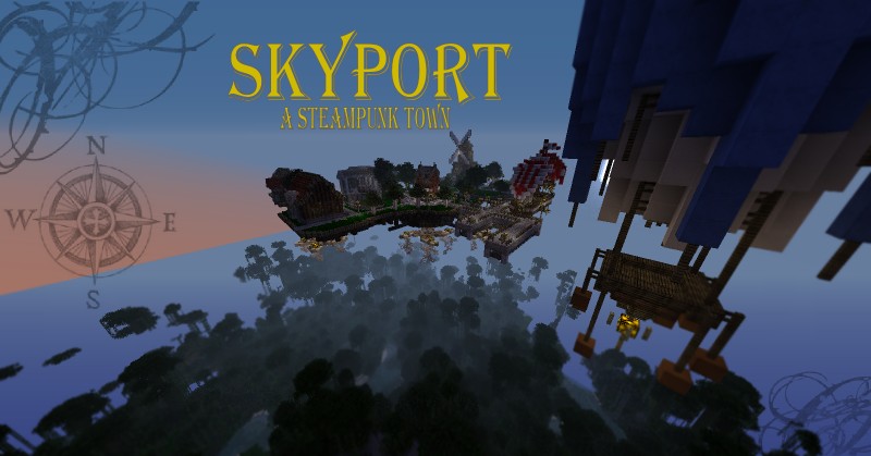 Skyport - A small Steampunk Town! Minecraft Map