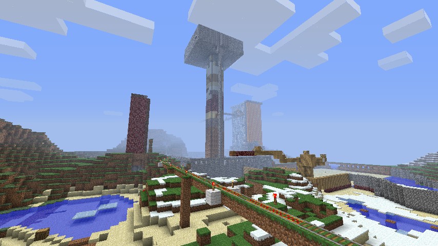 sky tower / ground town Minecraft Map