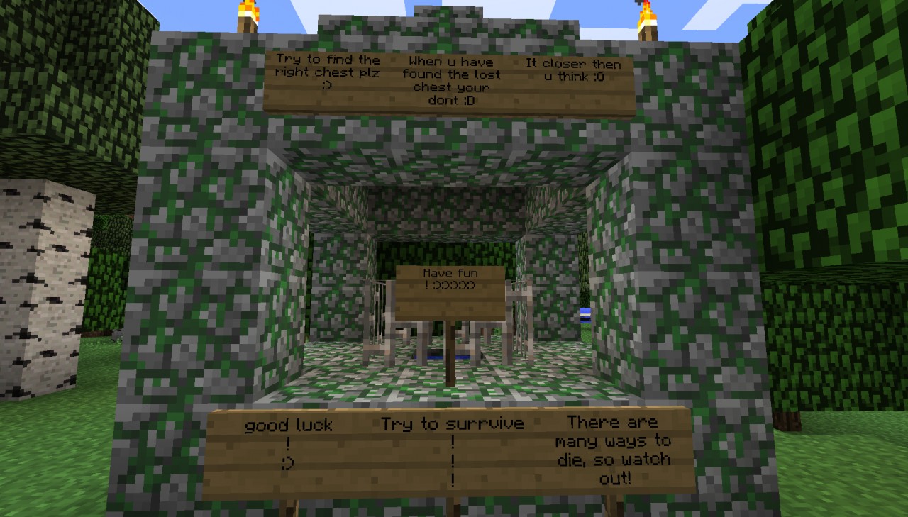 Survival, Try to find the chest Minecraft Map