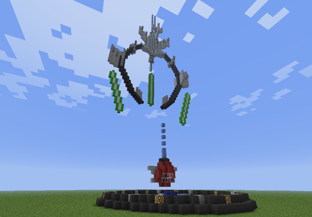 Dark Orbit spaceship Goliath K2 + Phoenix + Portal scale 1:1 Minecraft Map