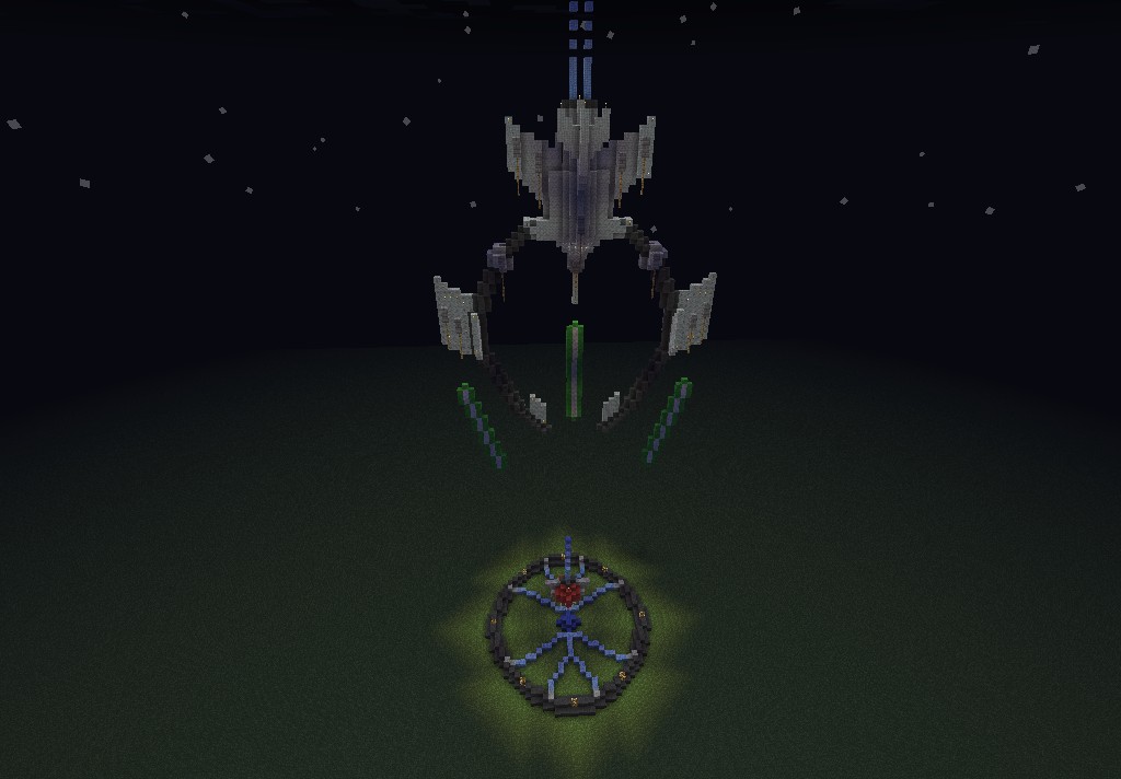 Dark Orbit spaceship Goliath K2 + Phoenix + Portal scale 1:1 Minecraft Map