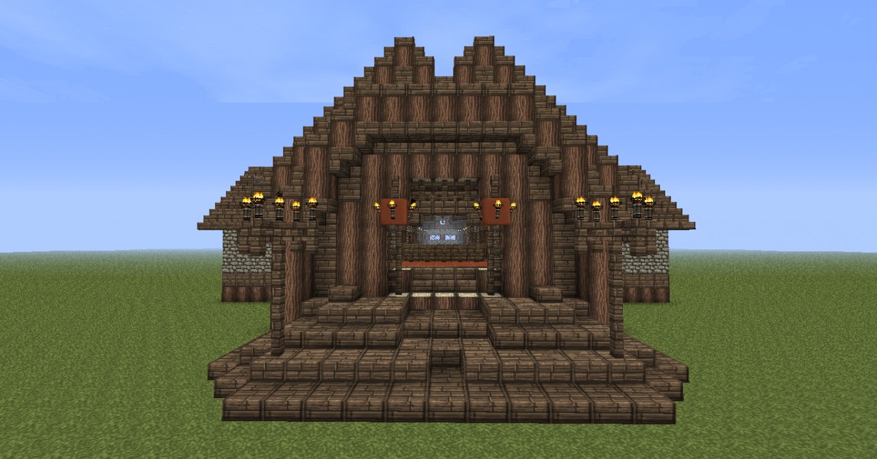 Detailed Medieval/Nordic Hall! Minecraft Map