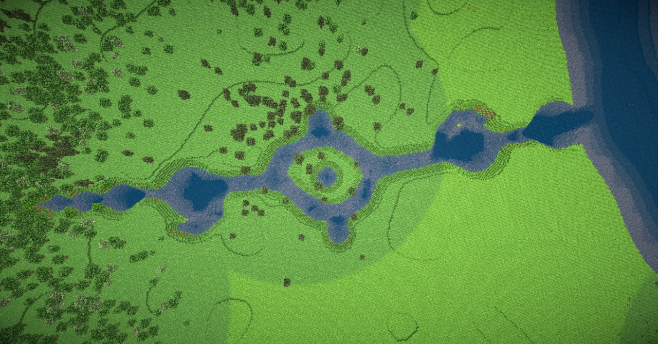Strange Rivers With Alien Formations Minecraft Map