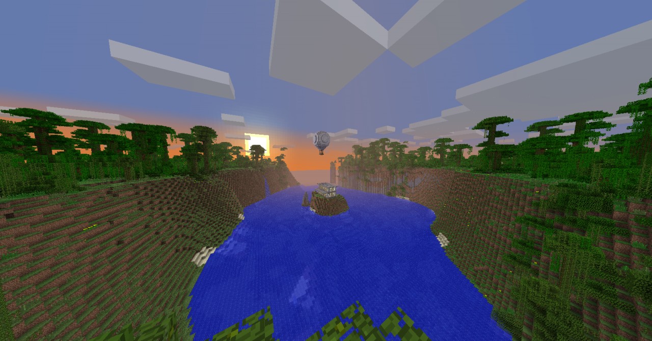 50 Subs Custom Terrain~Jungle Island Minecraft Map