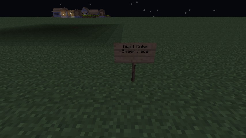 Giant Cube Sheep Face Minecraft Map