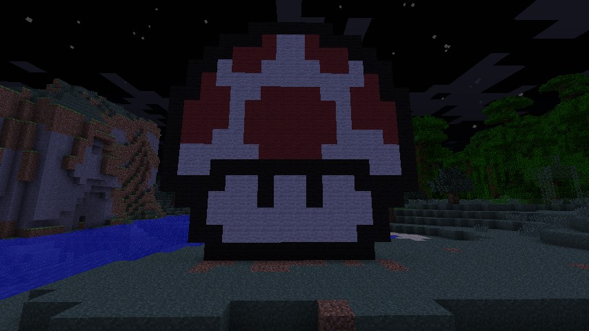 mario red mushroom Minecraft Map