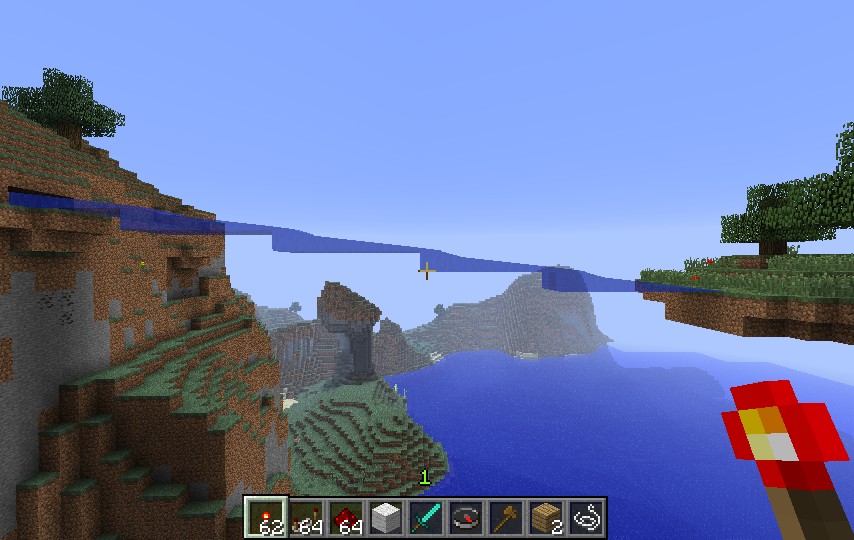 Hidden water pathways and travel systems using a bug Minecraft Map