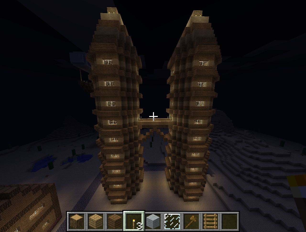 2 Wooden towers Minecraft Map