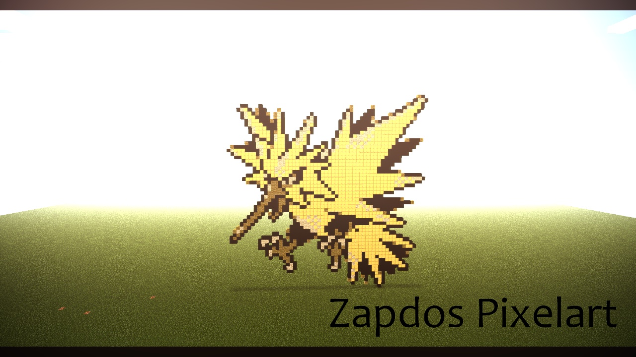 Zapdos [Silver version] Pixelart Minecraft Map