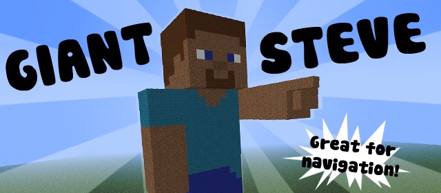 Giant Navigation Steve Minecraft Map