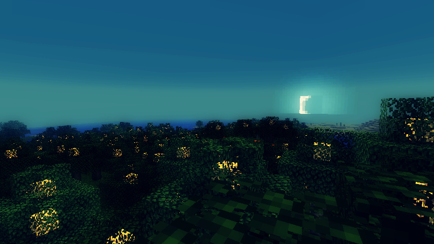 The Glowing Moon Forest ( My New Biome ) Minecraft Map