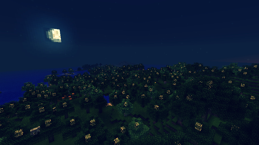 The Glowing Moon Forest ( My New Biome ) Minecraft Map