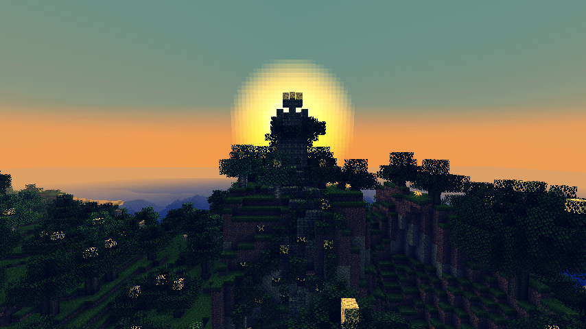 The Glowing Moon Forest ( My New Biome ) Minecraft Map