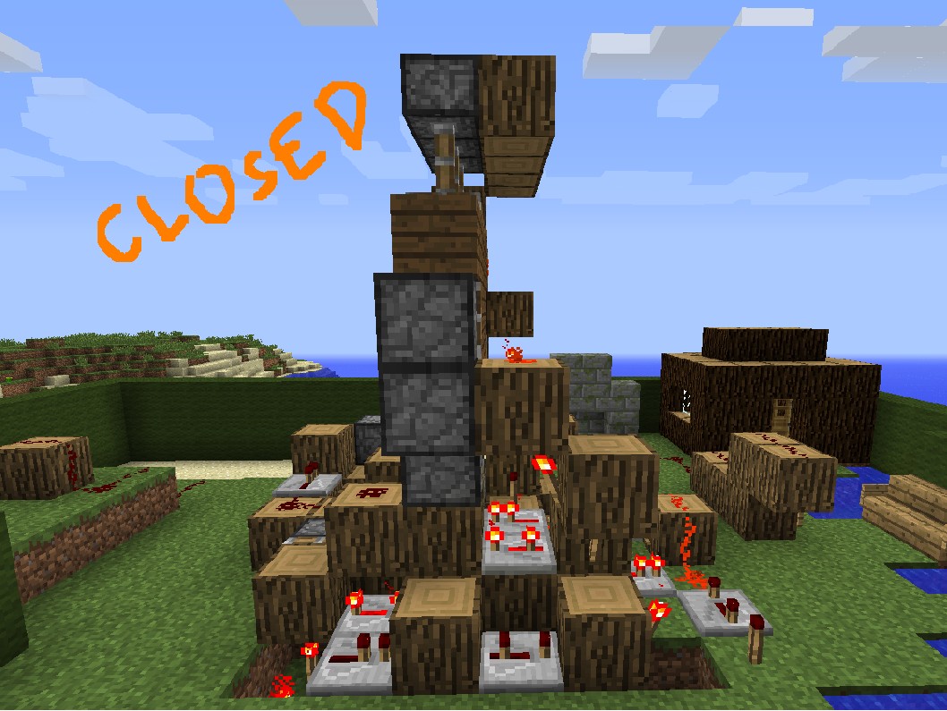 Piston Gate 3x3 Minecraft Map