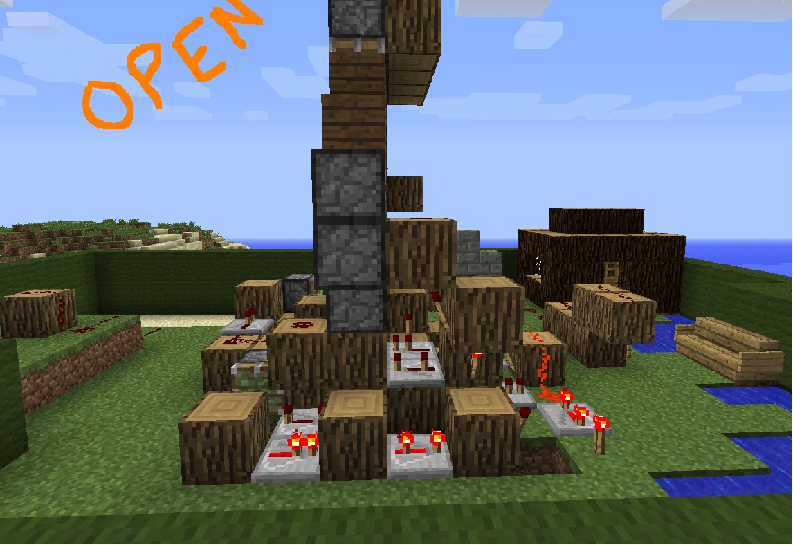 Piston Gate 3x3 Minecraft Map
