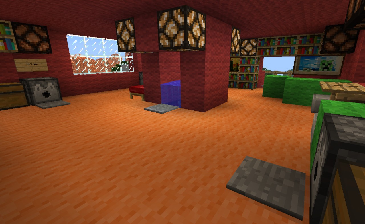 Red Housing Flat Minecraft Map