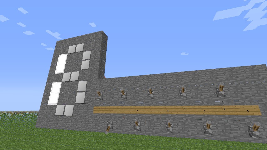 7-Segment 10-Mode Digital Display Minecraft Map