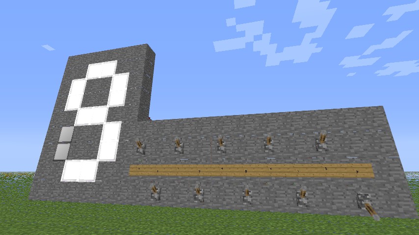 7-Segment 10-Mode Digital Display Minecraft Map