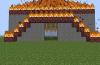 Long House with Netherrack roof Minecraft Map