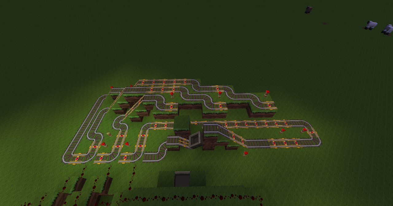 Simple Train Station with track selector Minecraft Map