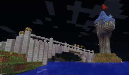 Omnobore's Wizard Tower and DIAGONAL bridge! Minecraft Map