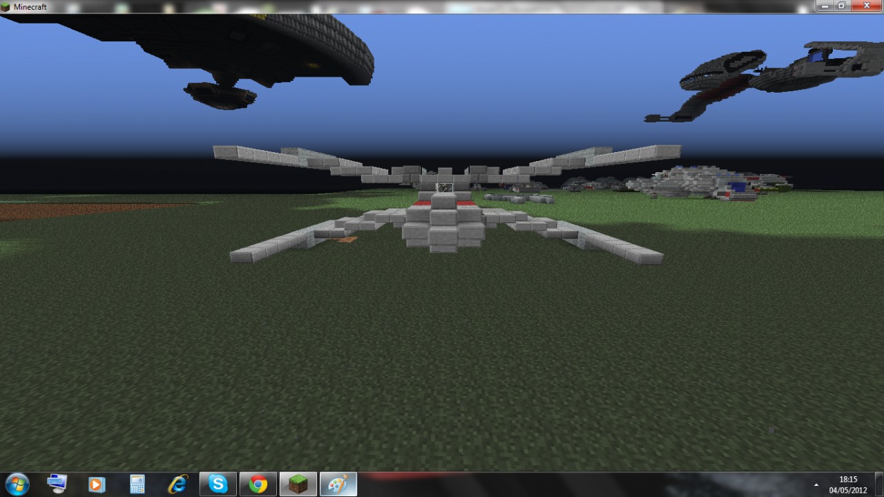 Star Wars T-65 X-Wing Starfighter (zeppelin mod compatible) Minecraft Map
