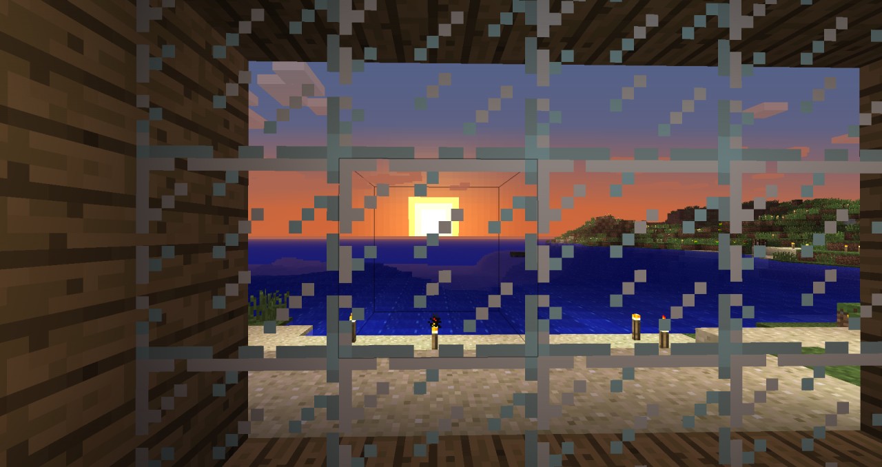 Awesome Minecraft Sunset View Screenshot Minecraft Map