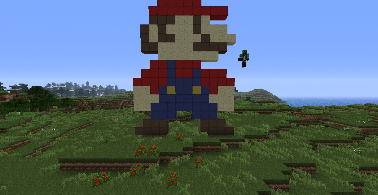 Raginronins Pixel art: Mario Minecraft Map