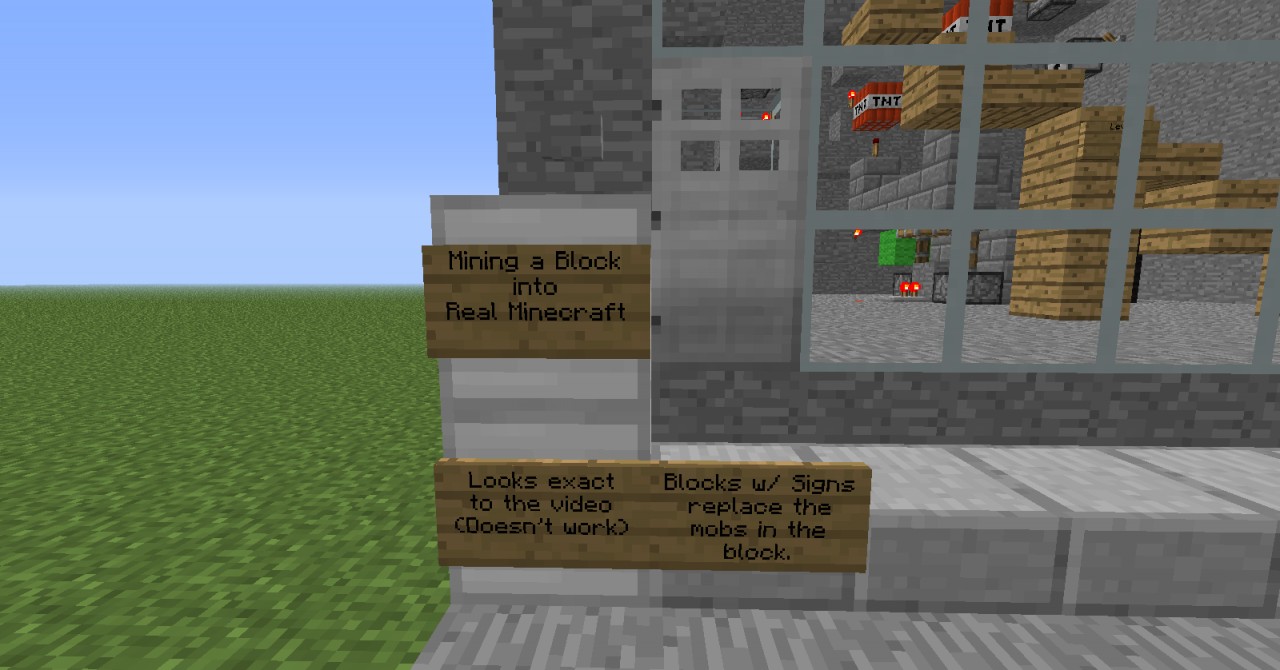 Mining a Block -> Real Minecraft Minecraft Map