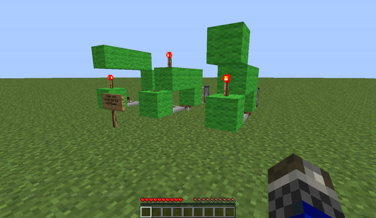 Self resetting, ONE block wide BUD switch Minecraft Map