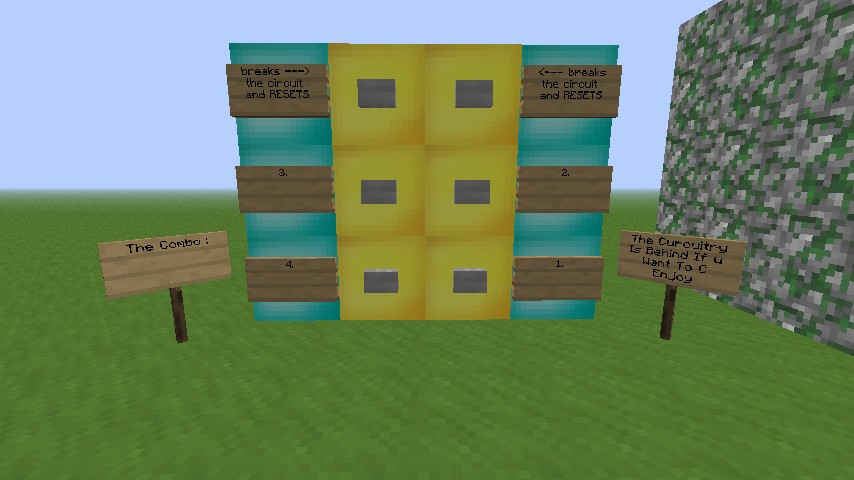 Simple redstone combo lock Minecraft Map