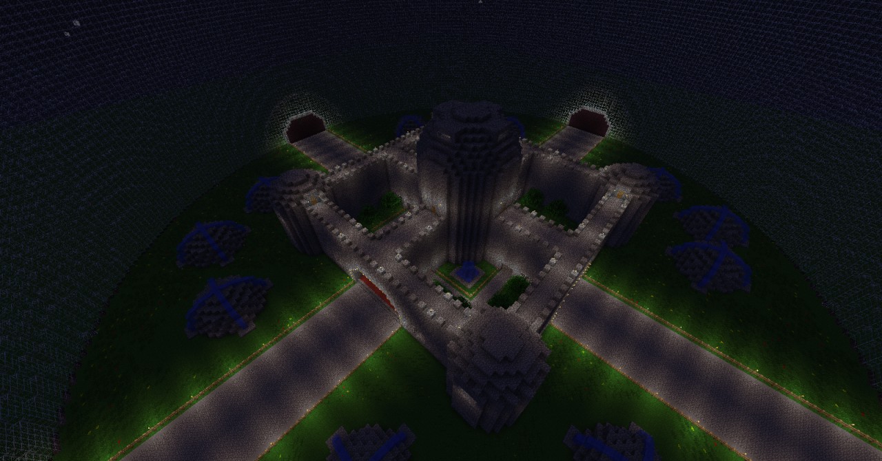 Castle inside Dome Minecraft Map