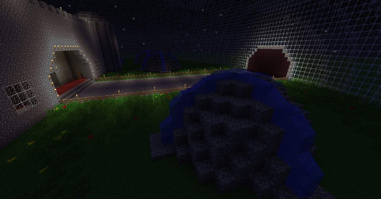 Castle inside Dome Minecraft Map