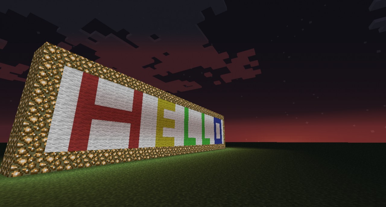 Hello Sign Minecraft Map