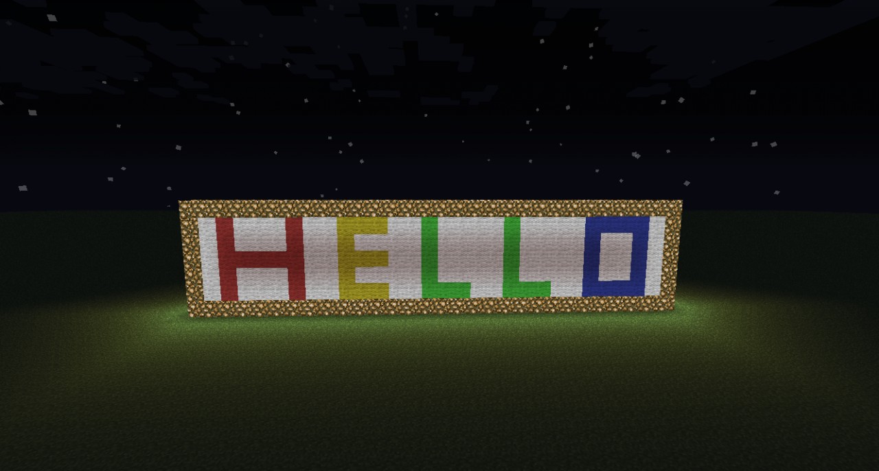 Hello Sign Minecraft Map