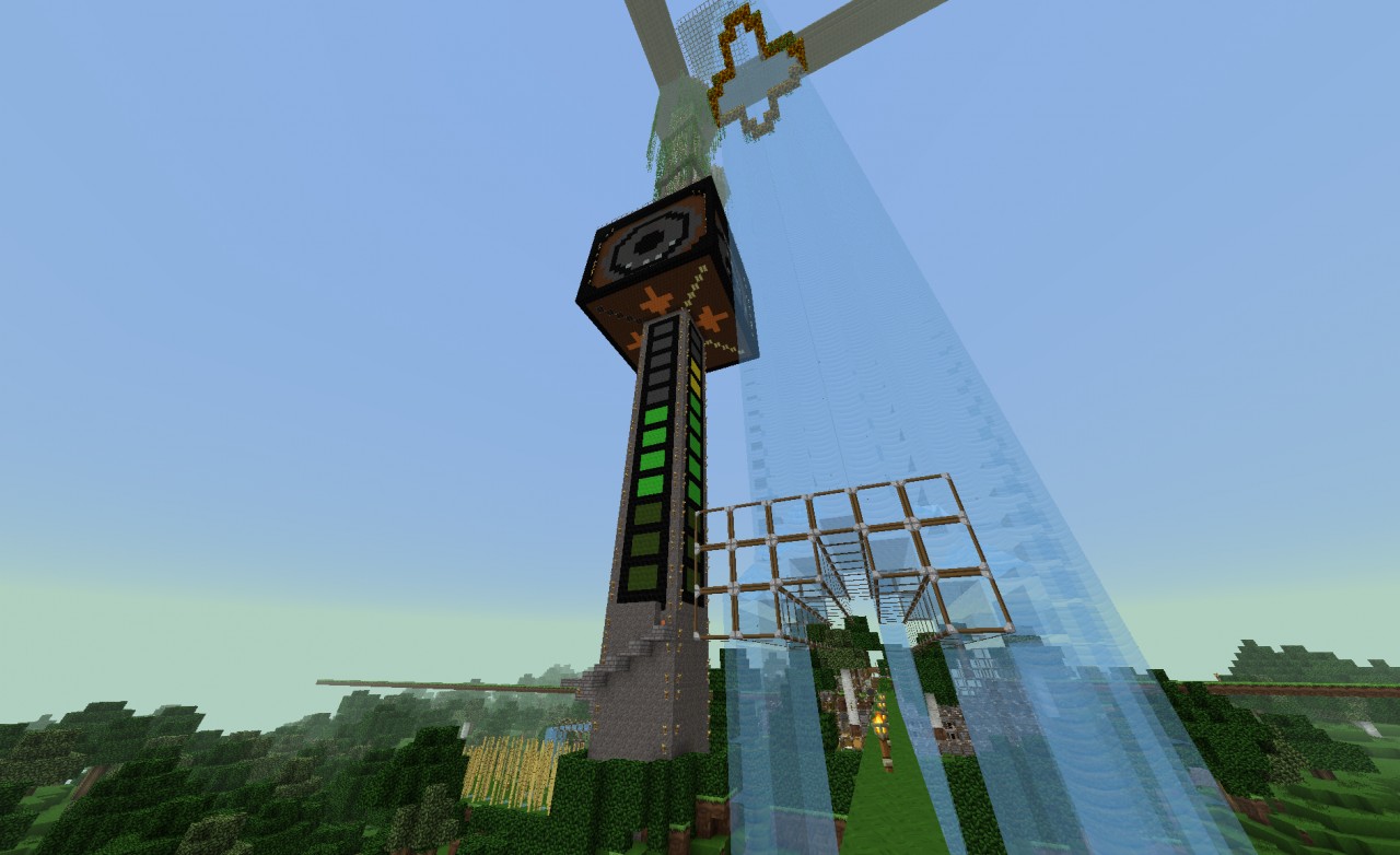 sky tower and farm Minecraft Map