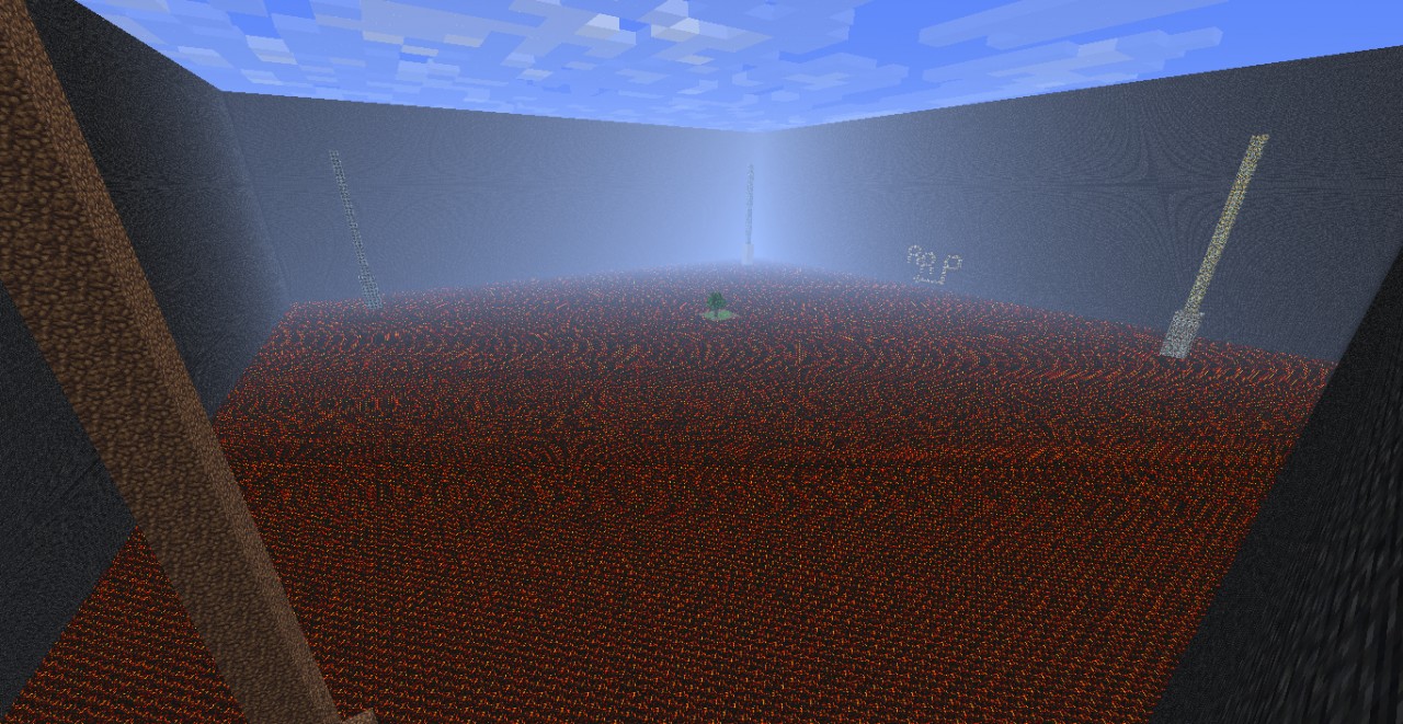 4 Pillar Lava Survival Minecraft Map