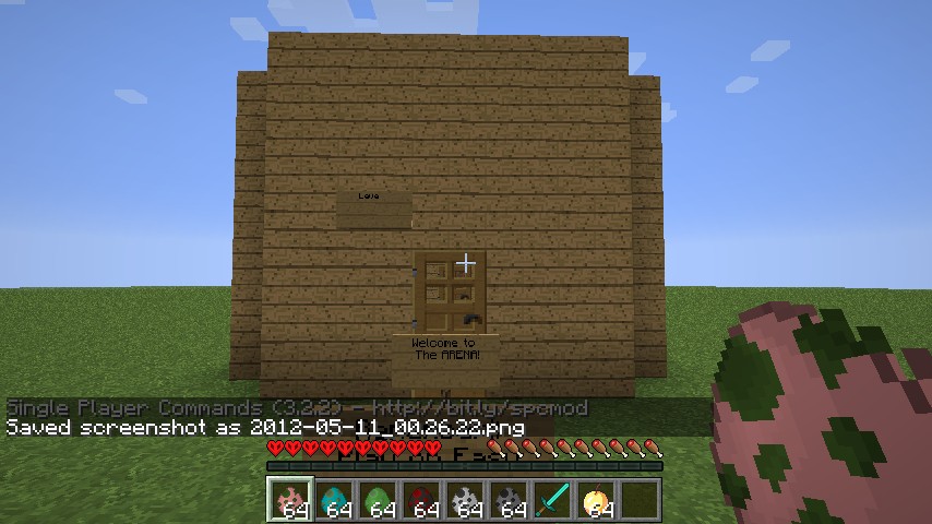 The Arena Beta Test HARDCORE Minecraft Map