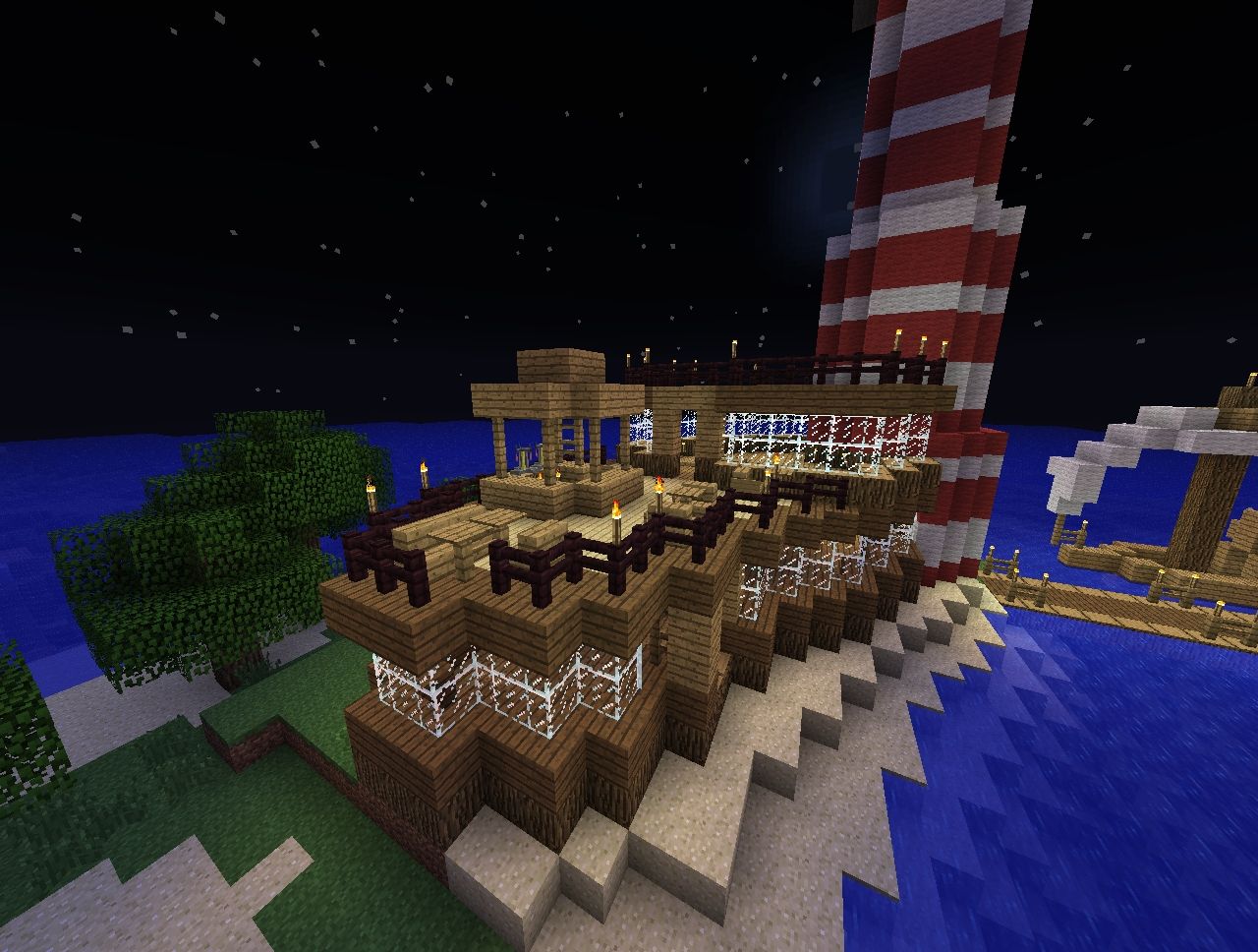 Lighthouse bar and grill and port Minecraft Map