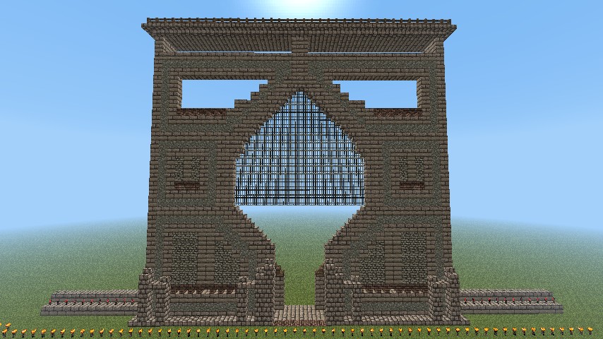 mountian theme wall gate Minecraft Map