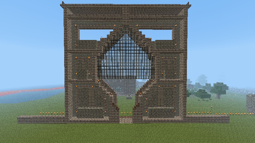 mountian theme wall gate Minecraft Map