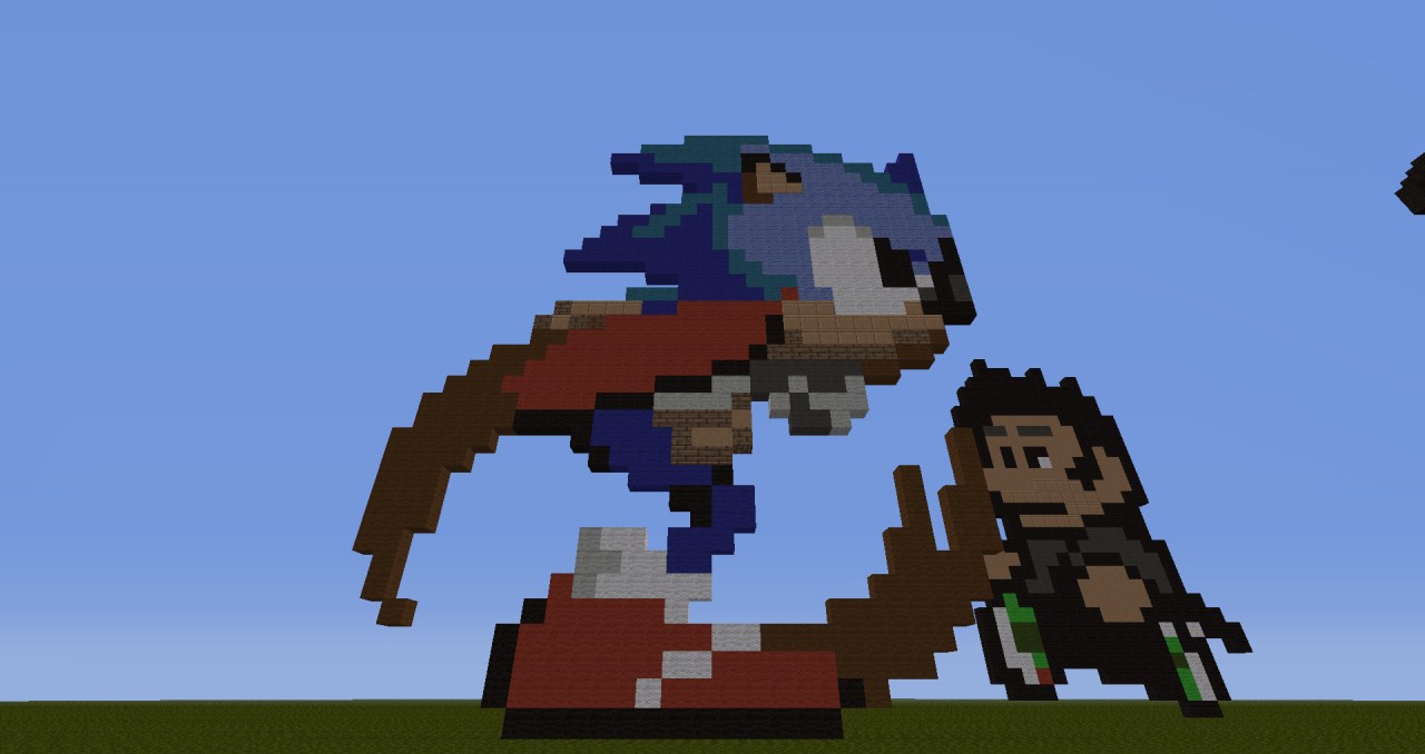 pixel art Minecraft Map