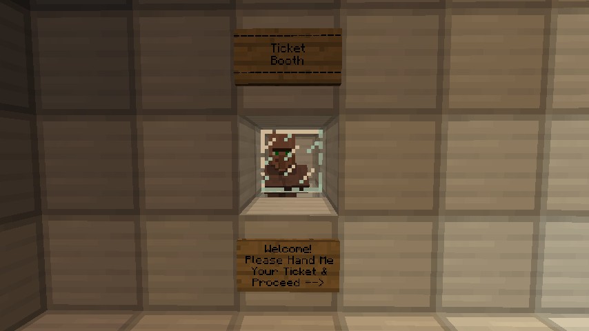 RollerCoaster With RedStone-Powered TicketBooth Minecraft Map