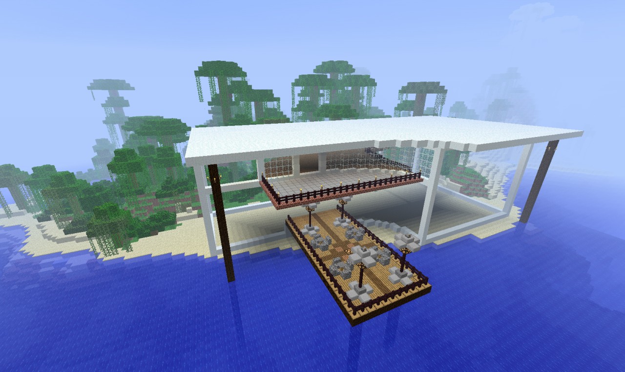 Modern Beach House Minecraft Map